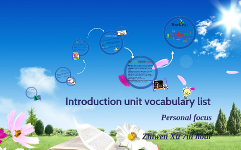 Introduction unit vocabulary list by Zhiwen Xu on Prezi