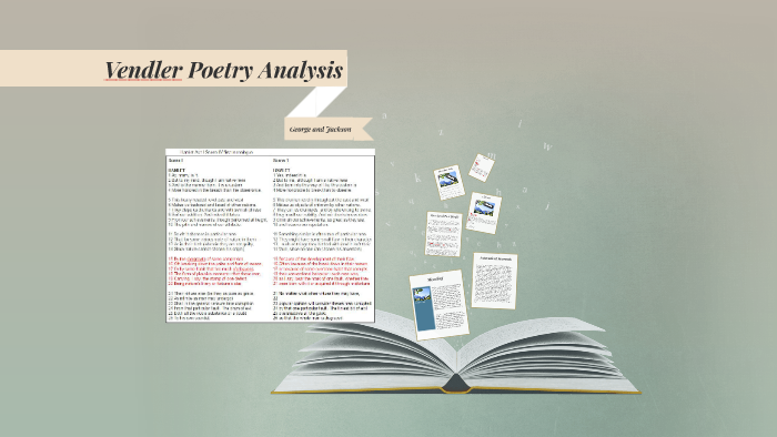 Vendler Poetry Analysis by George Tang on Prezi