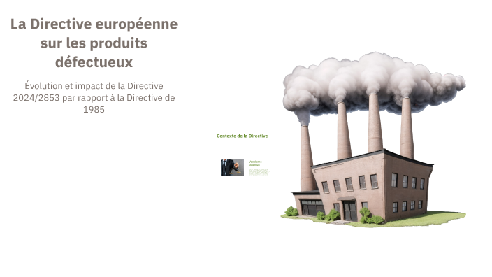 La Directive européenne sur les produits défectueux by Felipe Tabares ...