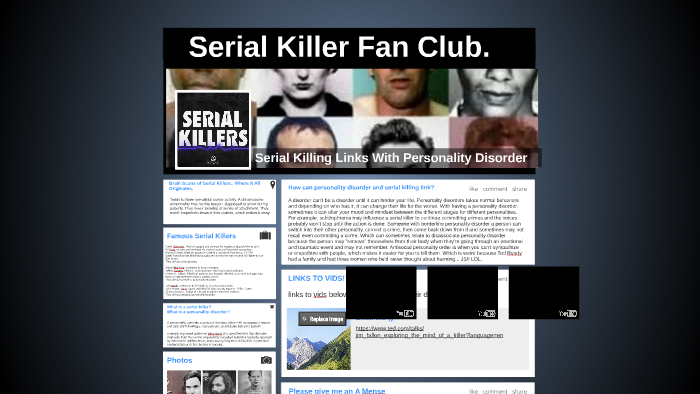 Serial Killer Fanclub. by Qineya Dunlap on Prezi