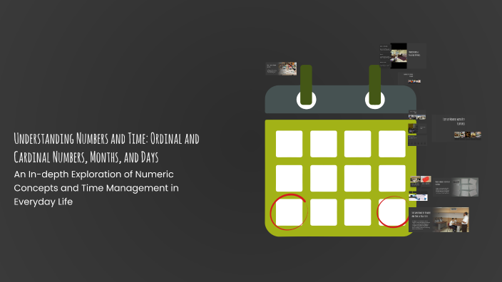 Understanding Numbers and Time: Ordinal and Cardinal Numbers, Months ...