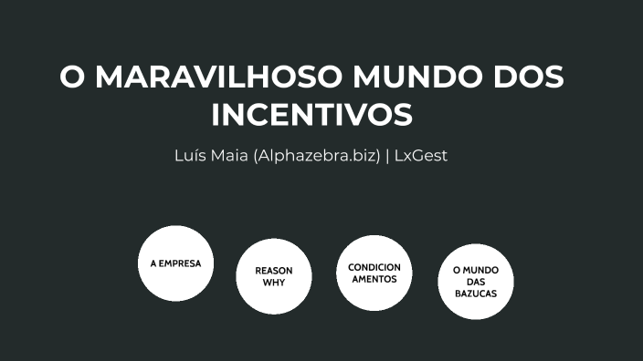 O maravilhoso mundo dos Incentivos by AlphaZebra - LxGest on Prezi