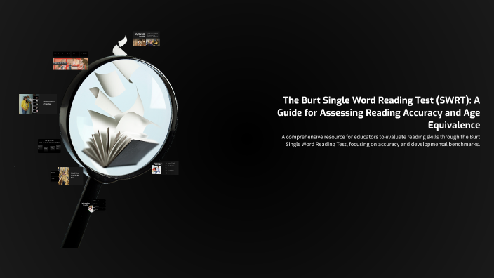 The Burt Single Word Reading Test (SWRT): A Guide for Assessing Reading ...