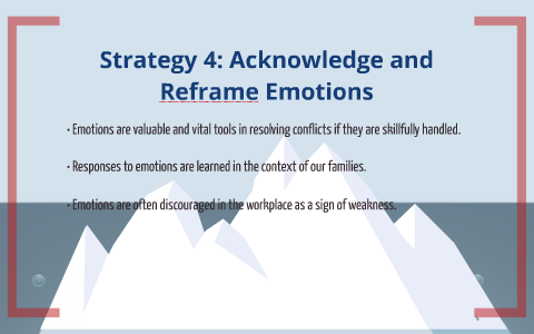 Strategy 4: Acknowledge and Reframe Emotions by Jeff Harris on Prezi
