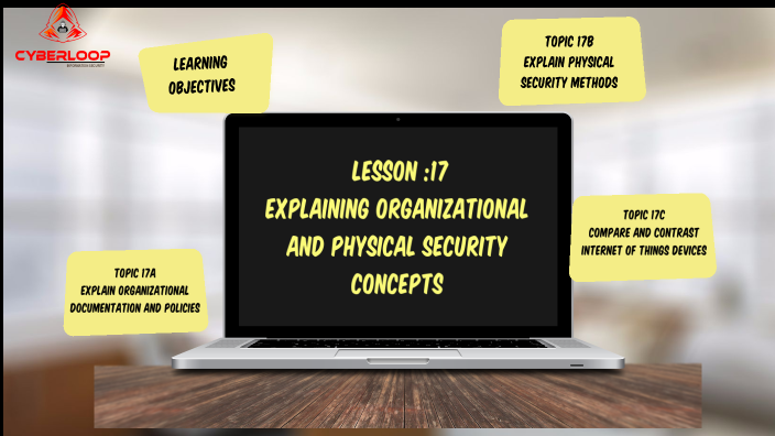 Lesson :17 Explaining Organizational and Physical Security Concepts by ...