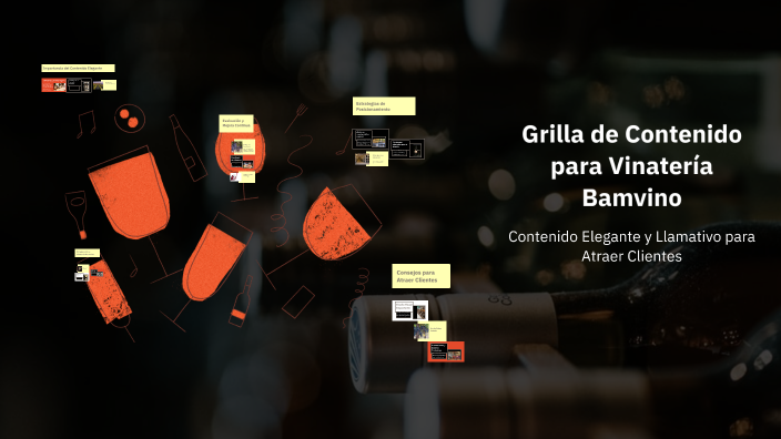 Grilla de Contenido para Vinatería Bamvino by Franelas ConFlow on Prezi