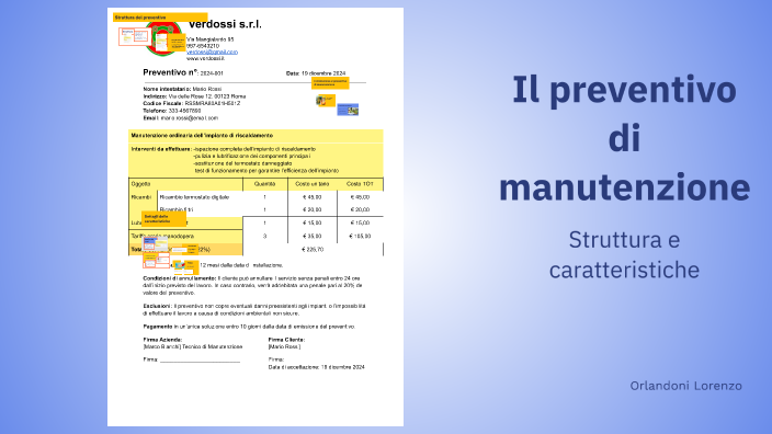 Il preventivo di manutenzione by Lorenzo Orlandoni on Prezi