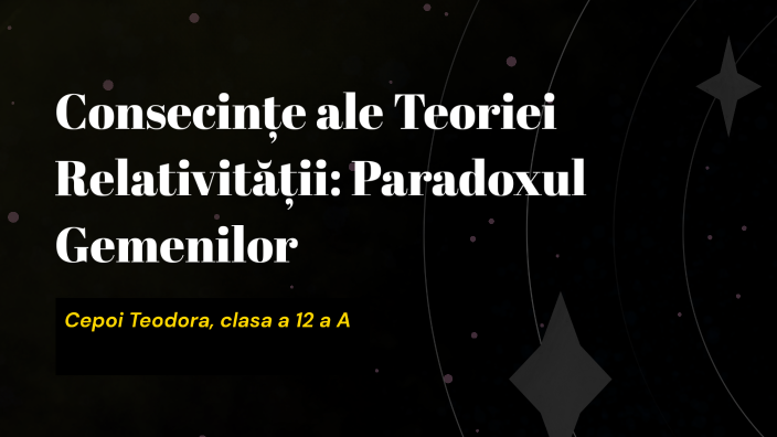 Einstein's Twin Paradox by Elena Cepoi on Prezi