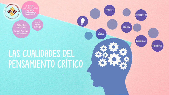 Las cualidades del pensamiento crítico by Ana Sofía Romero Rodríguez on ...