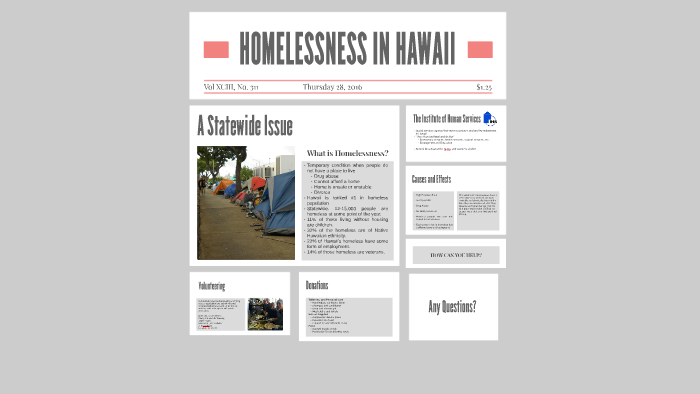HOMELESSNESS IN HAWAII by Travis greenleaf
