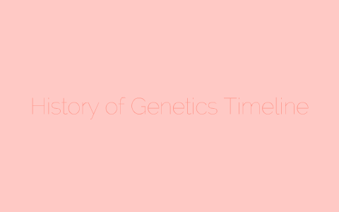 Genetics Timeline by Hannah Hinners on Prezi