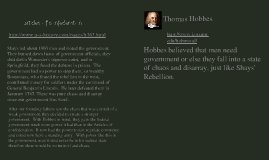 Thomas Hobbes and his influence on the changing of the articles of ...