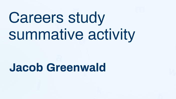 Navigating Career Choices: A Guide for Grade 9 Students by Jacob Greenwald on Prezi