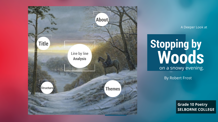 Stopping by the Woods Poem by Jono Kruger on Prezi