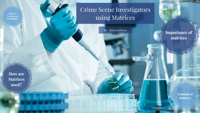 Matrices in Crime Scene Investigations by ALISHA KAHLOON on Prezi