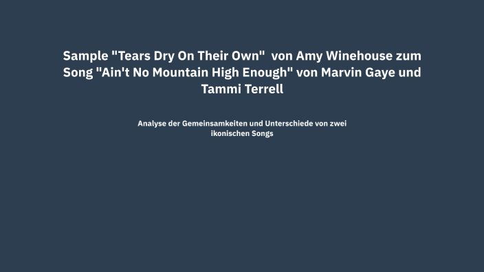 Comparing 'Ain't No Mountain High Enough' by Marvin Gaye and Tammi ...