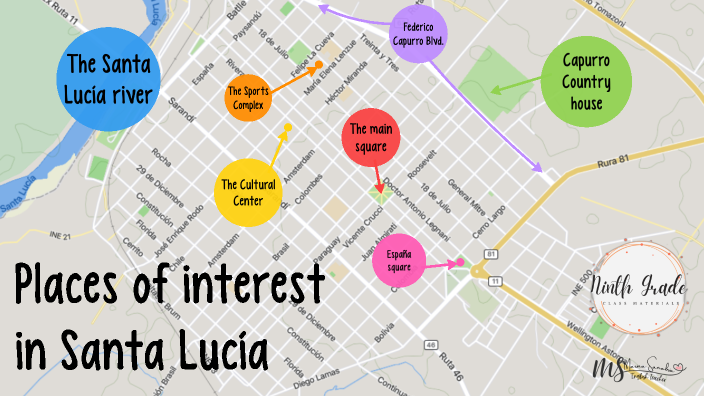 Interactive map of Santa Lucía - 9th grade by Marina Sanabria on Prezi