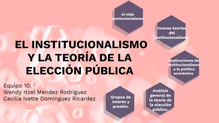 EL INSTITUCIONALISMO Y LA TEORÍA DE LA ELECCIÓN PÚBLICA by Itzel Méndez ...
