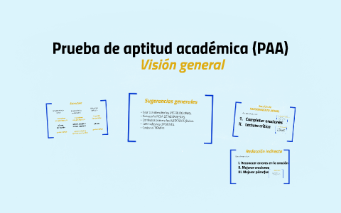 Prueba de aptitud académica (PAA) by Ramiro Espinoza on Prezi