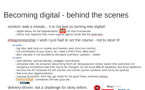 Becoming digital - behind the scenes by Sergio Alvarez-Teleña on Prezi