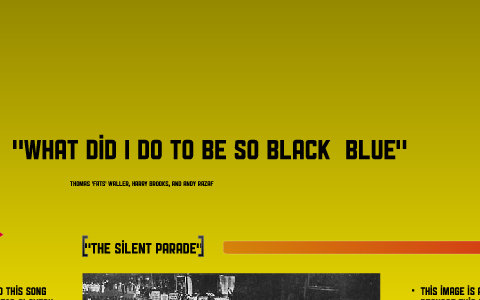 History "what did i do to become so black and blue by bobby robbins