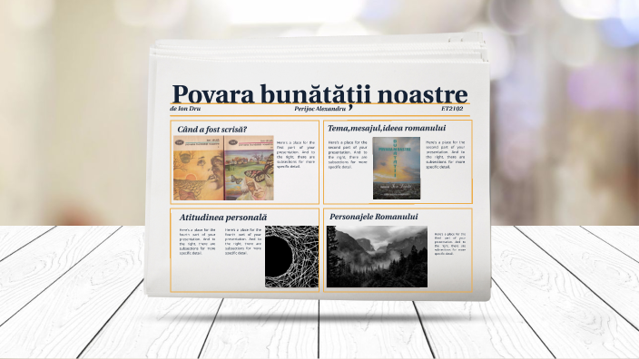 Povara bunătății noastre by Michel Lost on Prezi