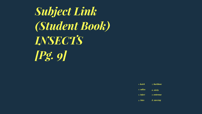 Subject Link (Student Book) by Richard Anthony on Prezi