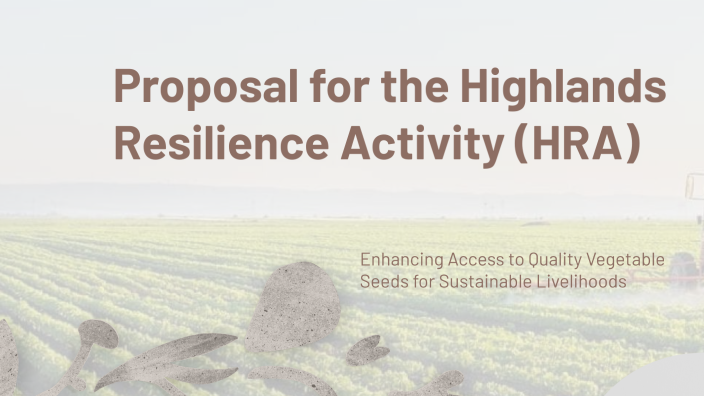 Proposal for the Highlands Resilience Activity (HRA) by Markos PLC on Prezi