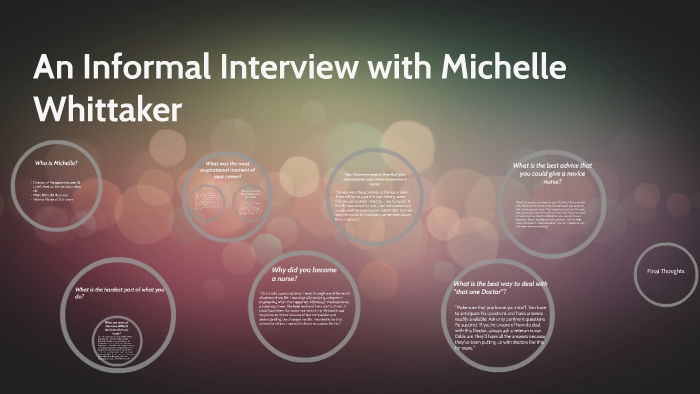 An Informal Interview with Michelle Whittaker by kayla garced on Prezi
