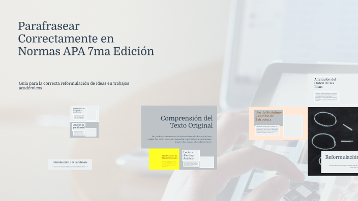 Parafrasear Correctamente en Normas APA 7ma Edición by Justyn Soledispa ...