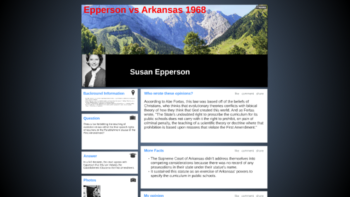 Epperson vs Arkansas by Connor Huston on Prezi