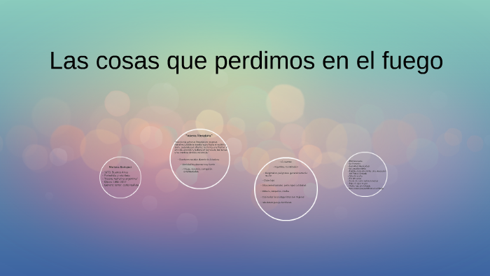 Las cosas que perdimos en el fuego by Vicky Garcia on Prezi