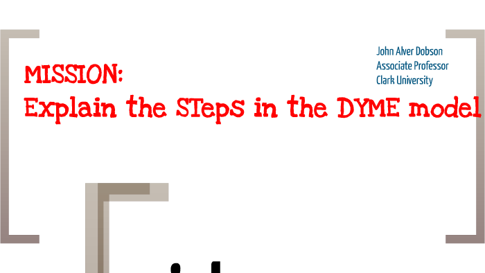 Simple steps to DYME (Developing Your Model of Entrepreneurship): by ...