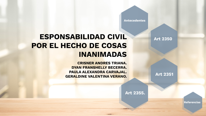 RESPONSABILIDAD CIVIL POR EL HECHO DE COSAS INANIMADAS by Valentina ...