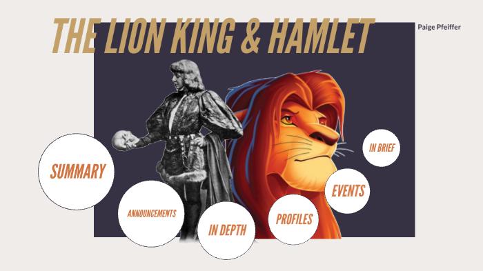English Assessment: Intertextuality: Hamlet and The Lion King by Paige ...