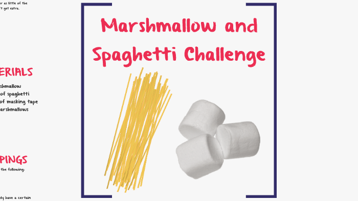 Spaghetti Marshmallow Challenge Printable