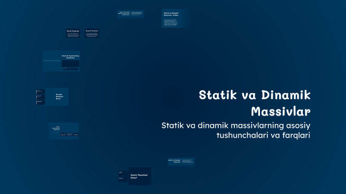 Statik va Dinamik Massivlar by qambar iskandarov on Prezi