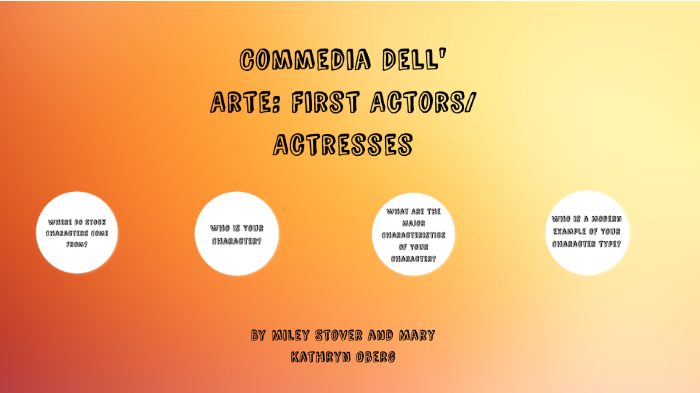 Commedia Dell'Arte-First Actor/Actress by MaryKathryn Oberg on Prezi