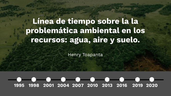 Línea de tiempo sobre la problemática ambiental by Henry Toapanta on Prezi