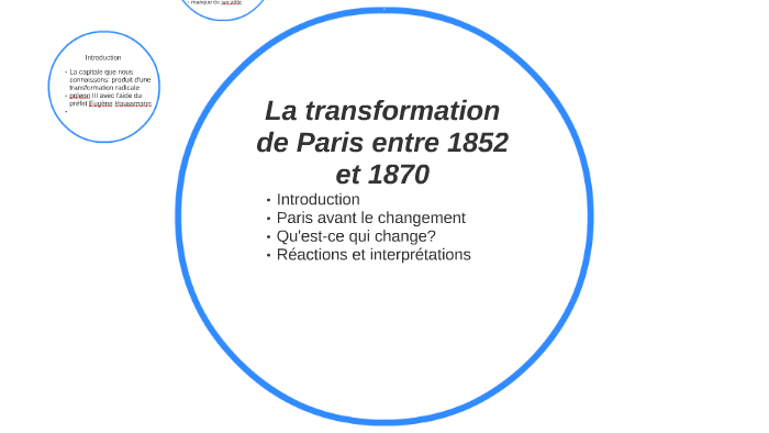 La transformation de Paris entre 1852 et 1870 by Adrian Kreutz on Prezi