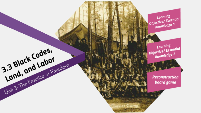 3.3 Black Codes, Land, and Labor by Marcus Robinson on Prezi