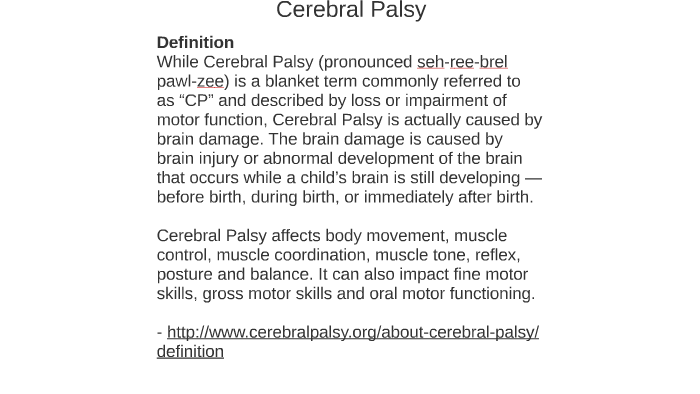 Cerebral Palsy by lucas revill on Prezi