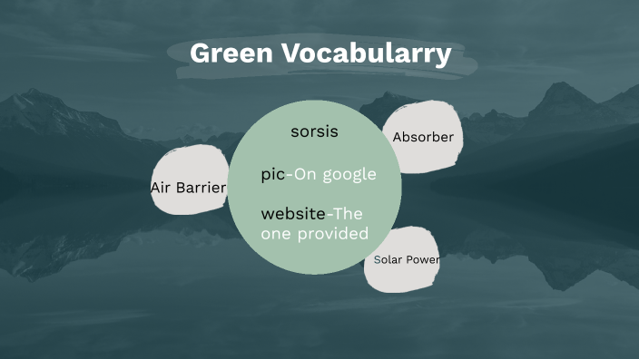 green vocabulary by abby nolan on Prezi
