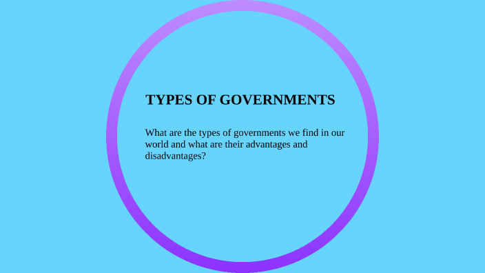 Types of Governments - Advantages, Disadvantages, and Examples by ...