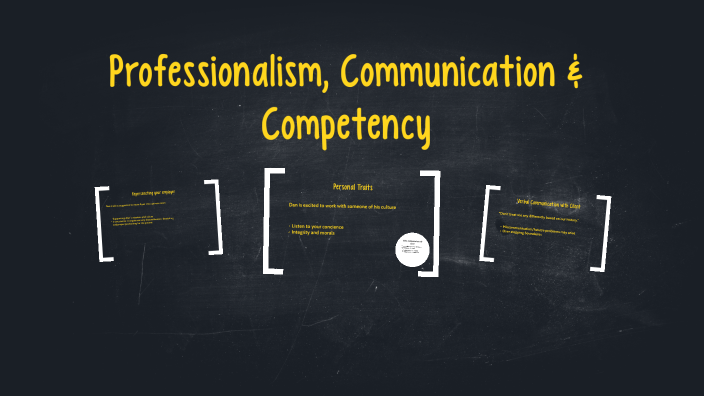 Professionalism, Communication & Competency by on Prezi