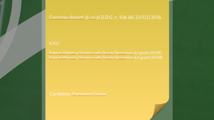 prova Francesco Coccia by Francesco Coccia on Prezi