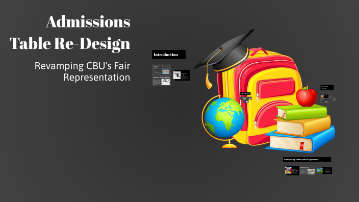 Admissions Table Re-Design by Emily Gann on Prezi