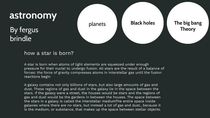 Black holes by Fergus Brindle on Prezi