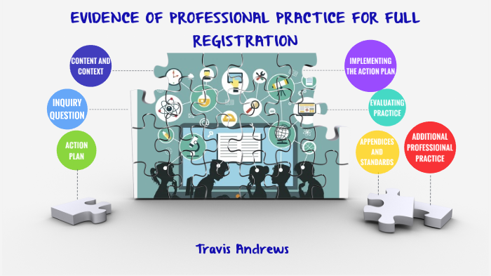 EVIDENCE OF PROFESSIONAL PRACTICE FOR FULL REGISTRATION by Travis ...
