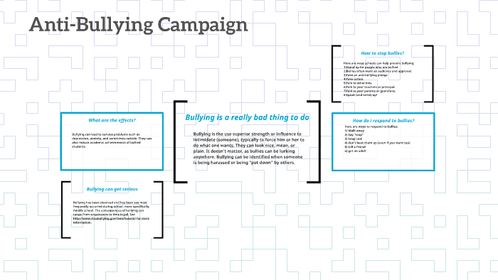 Anti-Bullying Campaign by Jerry Shi on Prezi